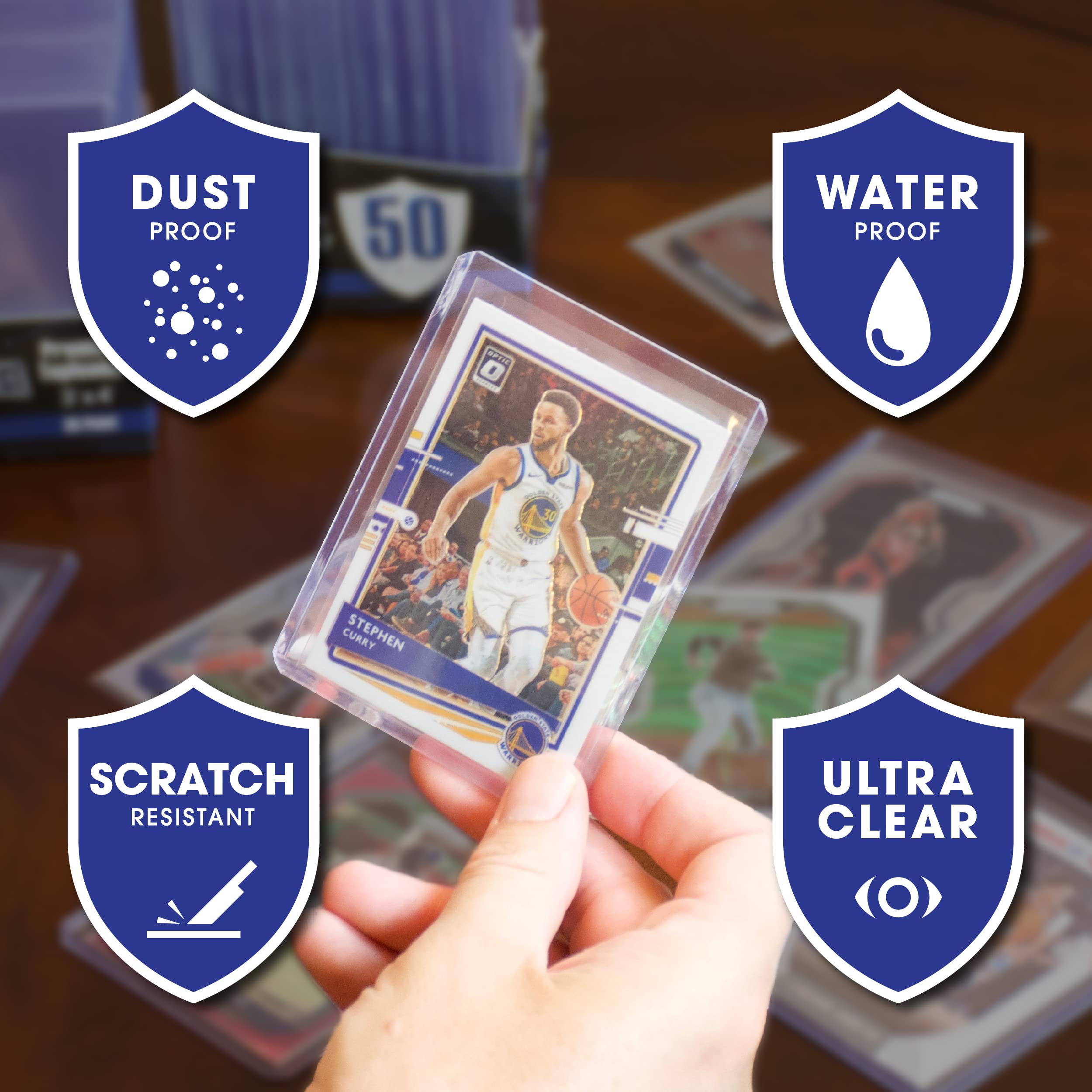 Astral Protect Top Loaders for Cards, Premium Toploader (50 Pack, 35pt, 3" x 4") Baseball Card Protectors Hard Plastic Toploader Card Protectors Hard Card Sleeves, Sports, Baseball Card Sleeves