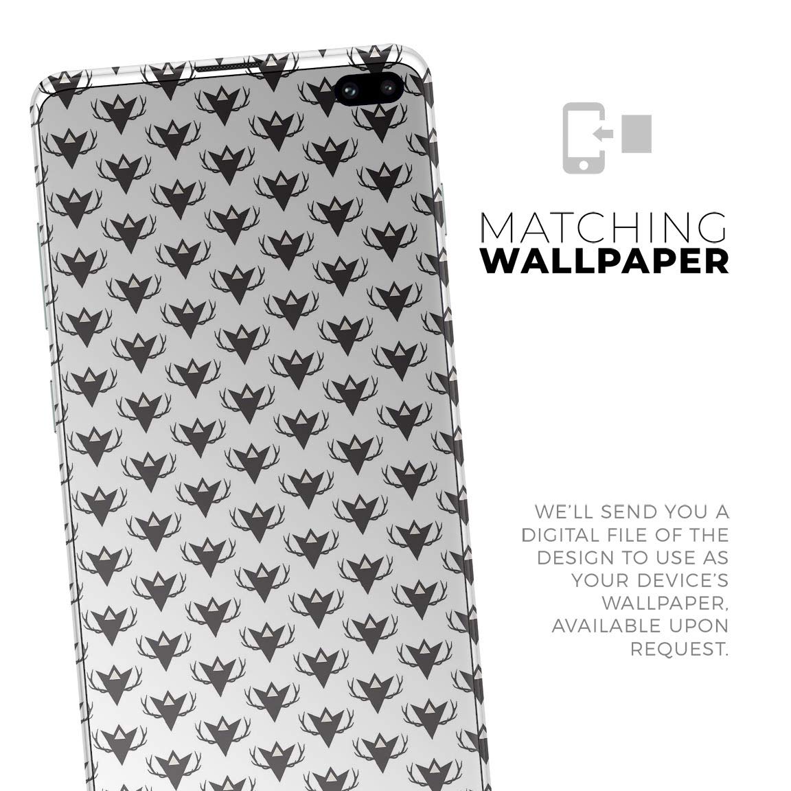 DesignSkinz The Arrowhead Antlers All Over Pattern Protective Vinyl Decal Wrap Skin Cover Compatible with The Samsung Galaxy S20 (Screen Trim & Back Glass Skin)
