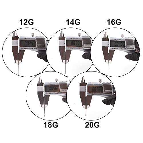 Ear Nose Piercing Needles - 100pcs Mix Body Piercing Needles 12g.14g.16g.18g.20g Individualized Package for Piercing Needle Supplies Piercing Kit