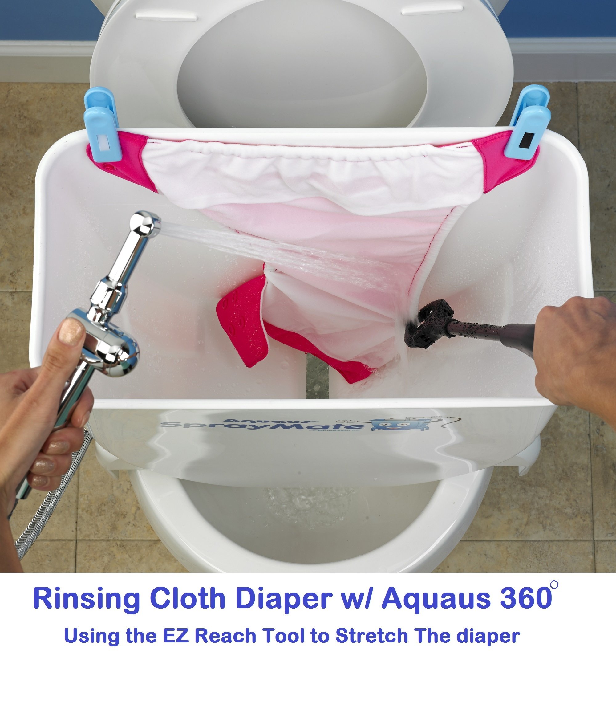 Aquaus SprayMate & Aquaus 360 Premium Diaper Sprayer for Toilet Bundle (ABS Polymer Sprayer)