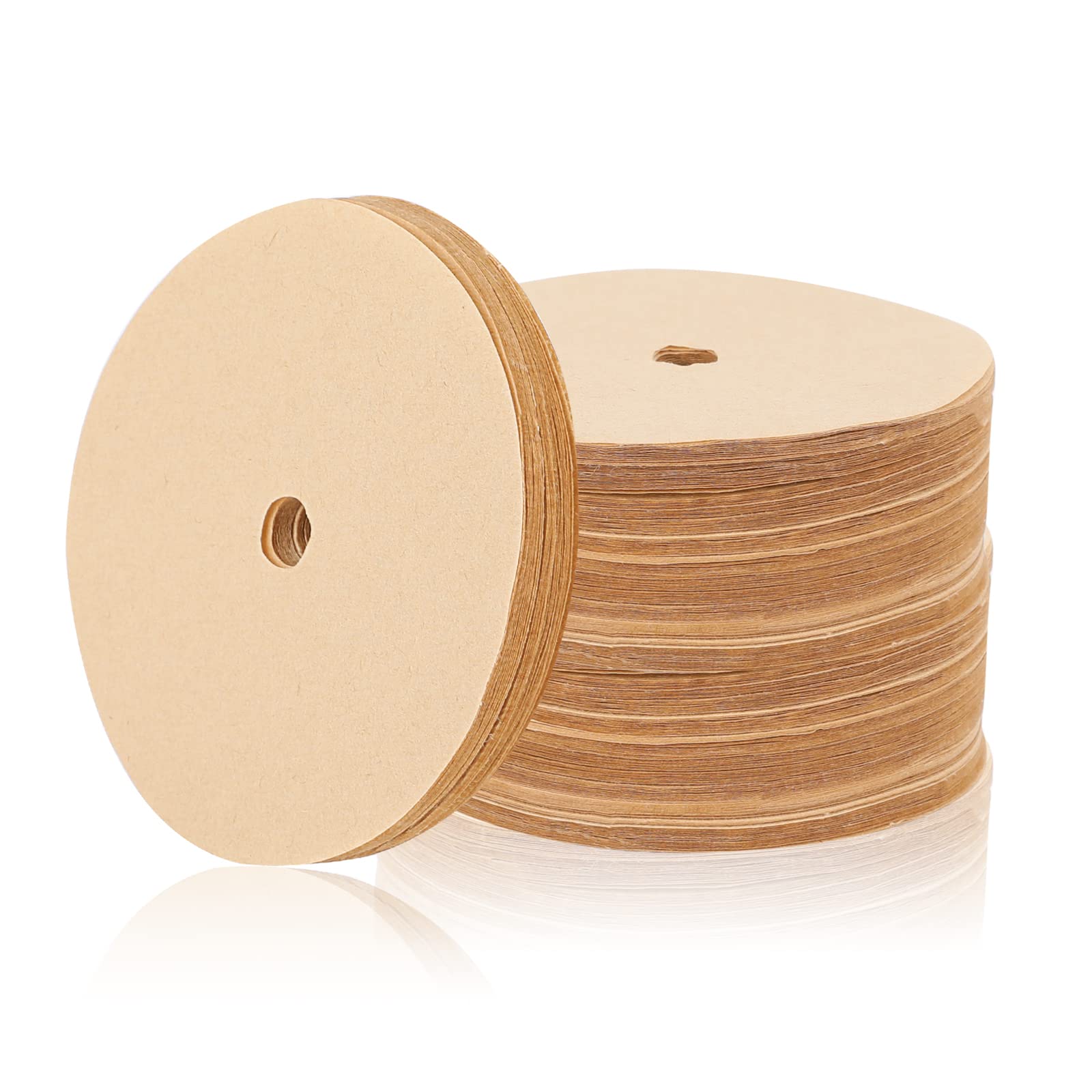 200Pcs Unbleached Percolator Coffee Filters, 3.75In Disposable Coffee Paper Filter, Disc Coffee Filters for Bozeman Percolator (Brown)