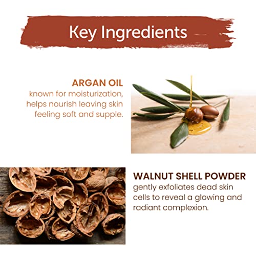 Himalaya Moisturizing Argan Oil Scrub to Soften Skin and Remove Dead Skin Cells, 5.07 Oz (150ml)