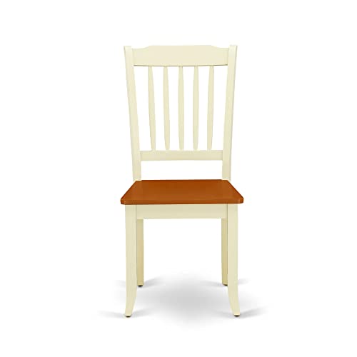 East West Furniture NIDA6-BMK-W Dining Set, 6-Piece