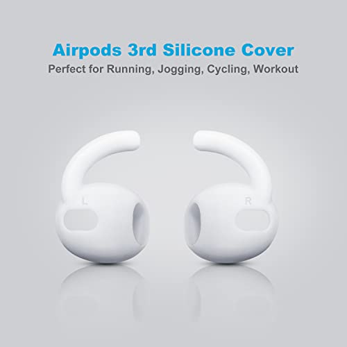 Acediar AirPods Pro Ear Hooks [2 Pairs, White] Covers Compatible with AirPods Pro Anti-Slip Ear Covers Accessories Running, Jogging, Cycling