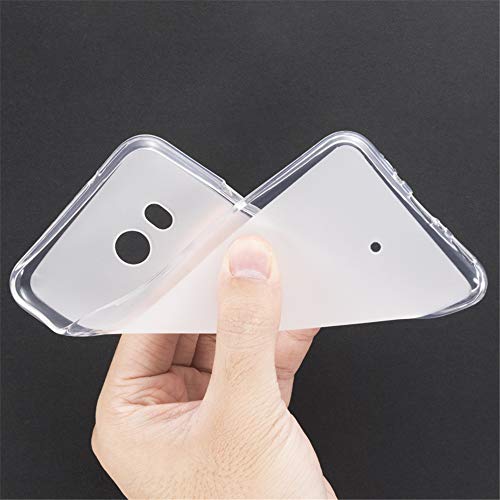 Shantime HTC U11 Case, Scratch Resistant Soft TPU Back Cover Shockproof Silicone Gel Rubber Bumper Anti-Fingerprints Full-Body Protective Case Cover for HTC U11 (White)