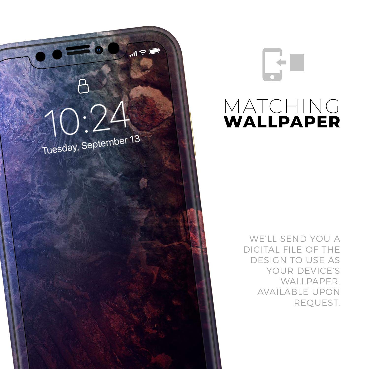 Design Skinz Abstract Fire & Ice V8 Protective Vinyl Decal Wrap Skin Cover Compatible with The Apple iPhone XR (Screen Trim & Back Glass Skin)