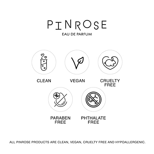 PINROSE Perfumes Merry Maker - Eau de Parfum Fragrance Spray for Women - Clean, Vegan, Cruelty-free, and Hypoallergenic Scent with Essential Oils - Notes of Nectarine, Violet, Tonka Bean, Rose, Jasmine and Musk