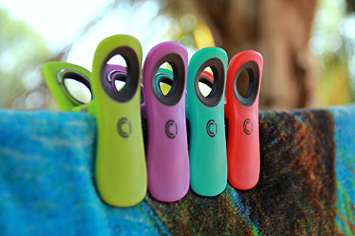 Beach Towel Clips for Pool Chairs, Beach Chairs and Cruise Ship are Vacation Essentials - 3β No Rust Stainless Steel, Premium Durability and Unmatched Quality Keeps Towel From Blowing Away (Turquoise)