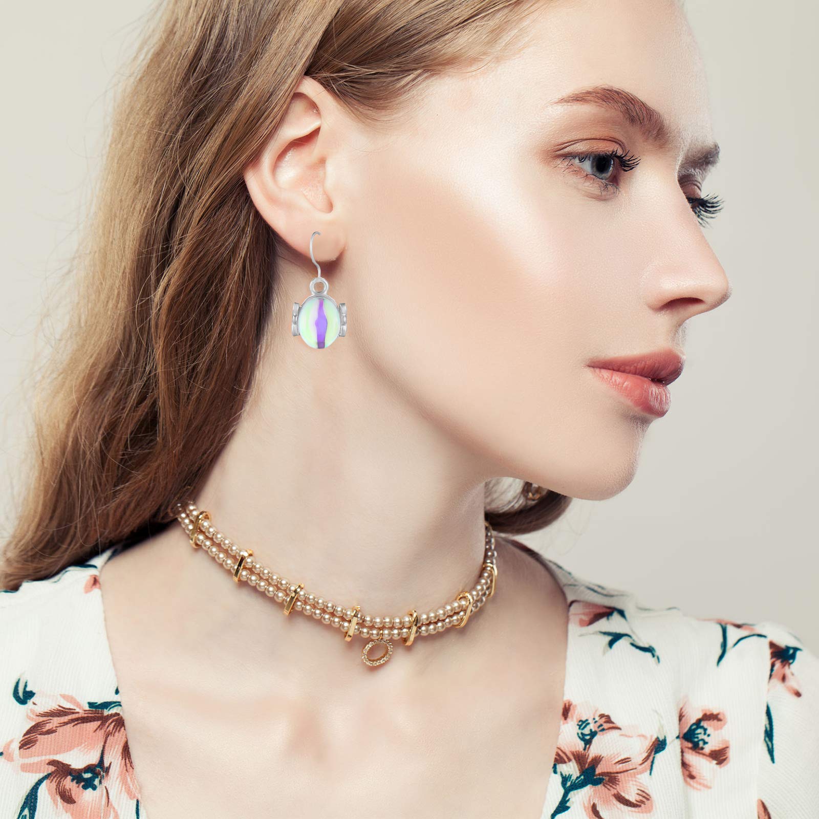16 Pairs Crystal Drop Dangle Earrings Multi-shaped Quartz Stone Earrings Multi-color Pendant Earrings for Women (Classic Style)