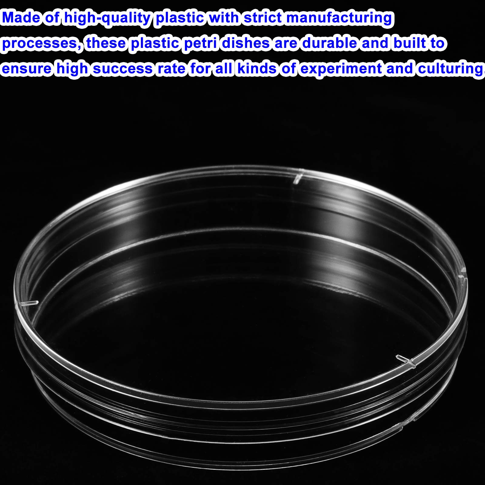 KOHAND 50 Pack Petri Dishes with Lids, 90 x 15 mm Plastic Lab Petri Dishes Agar Plates Diameter by with 100 PCs Plastic Transfer Pipettes (3ML), Science Experiment Kit for School Lab Projects