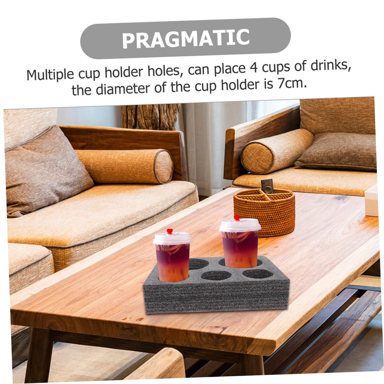 2 Pcs Pearl Cotton Cup Holder Portable Cup Carrier Foam Drink Holder 32 oz Cups Cup Holder Tray for car Thermal Coffee Mug Coffee Cup Carrier Tray Black Mug Bottle Holder re-usable