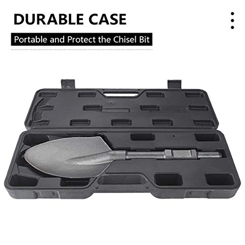 Clay Spade Chisel Bit for Demolition Jack Hammer, A-KARCK 1-1/8" Hex Shank Asphalt Cutter Chisel 17.5" Long, Alloy Steel Construction