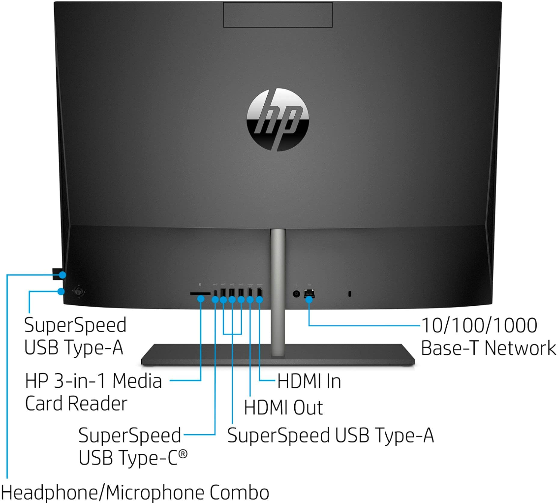 HP Pavilion 24 Desktop 2TB SSD 32GB RAM Win 10 PRO (Intel Core i7-10700K Processor 3.80GHz Turbo to 5.10GHz, 32 GB RAM, 2 TB SSD, 24" Touchscreen FullHD, Win 10 Pro) PC Computer All-in-One