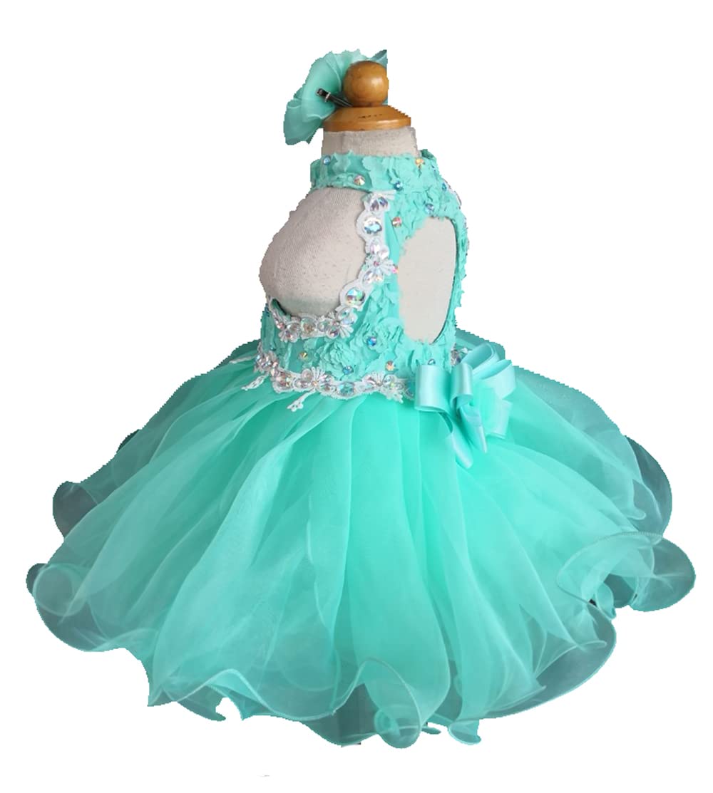 Jenniferwu Pageant Dress Handmade Beaded Dresses Toddler Pageant Princess Dress G035 3T Blue