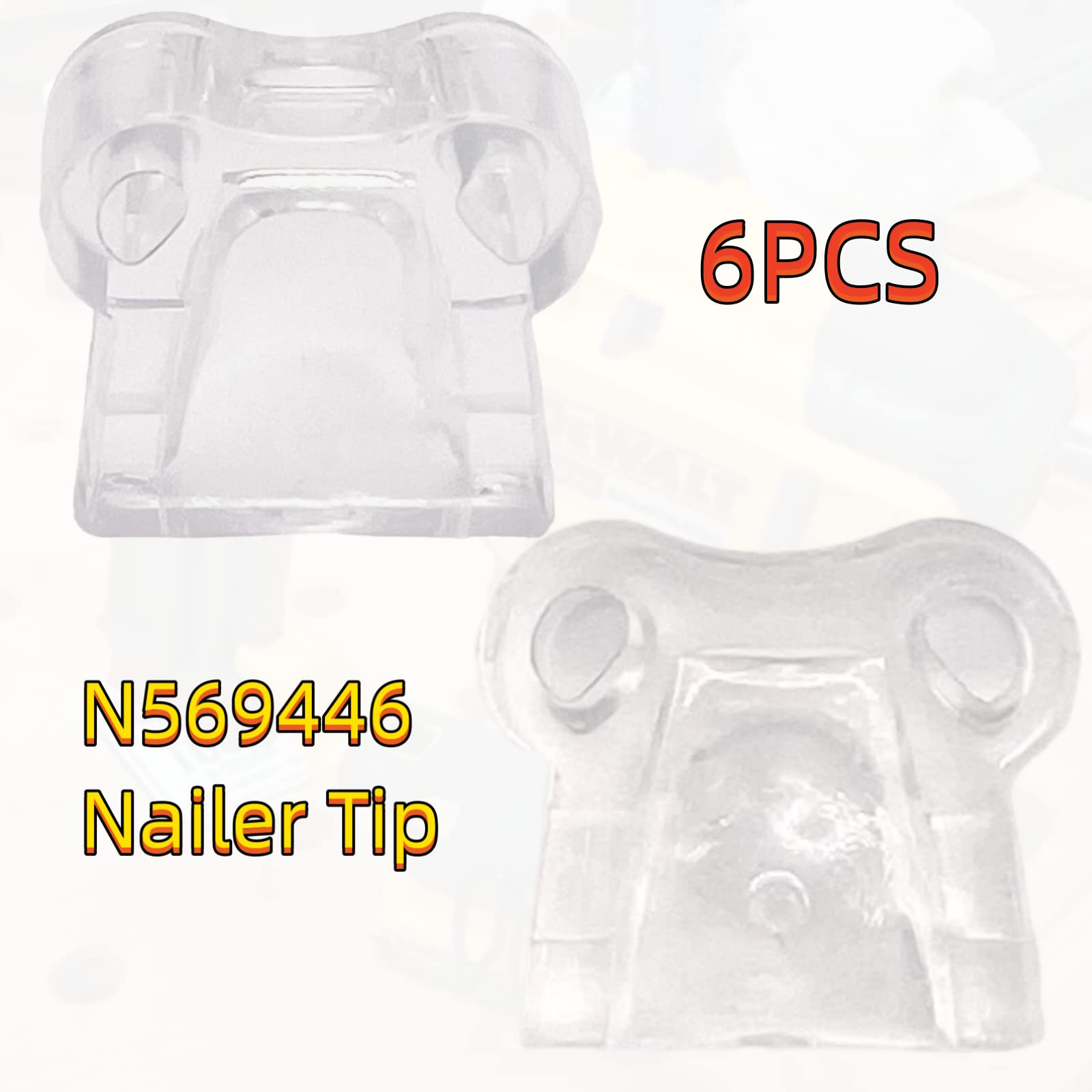 SURPOUF N558471 N569446 Compatible with Nailer No Mar Tip DeWalt (6Pack)Replaces DCN680D1 DCN680B DCN681B DCN681D1