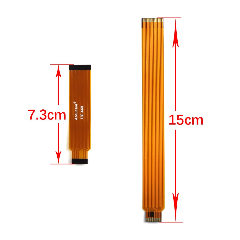 Arducam for Pi Camera Cable, 2 Pack 15 Pin 1.0mm to 22 Pin 0.5mm Flex Ribbon Extension Cable for Raspberry Pi Zero 2W with 150mm and 73mm