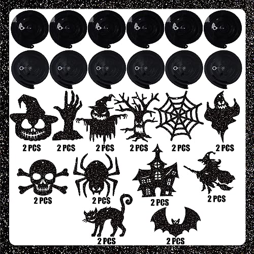 30 Pieces Halloween Hanging Swirls Decorations Halloween Hanging Ceiling Streamers Black Glitter Spooky Hanging Decorations for Halloween Party Haunted House Decor