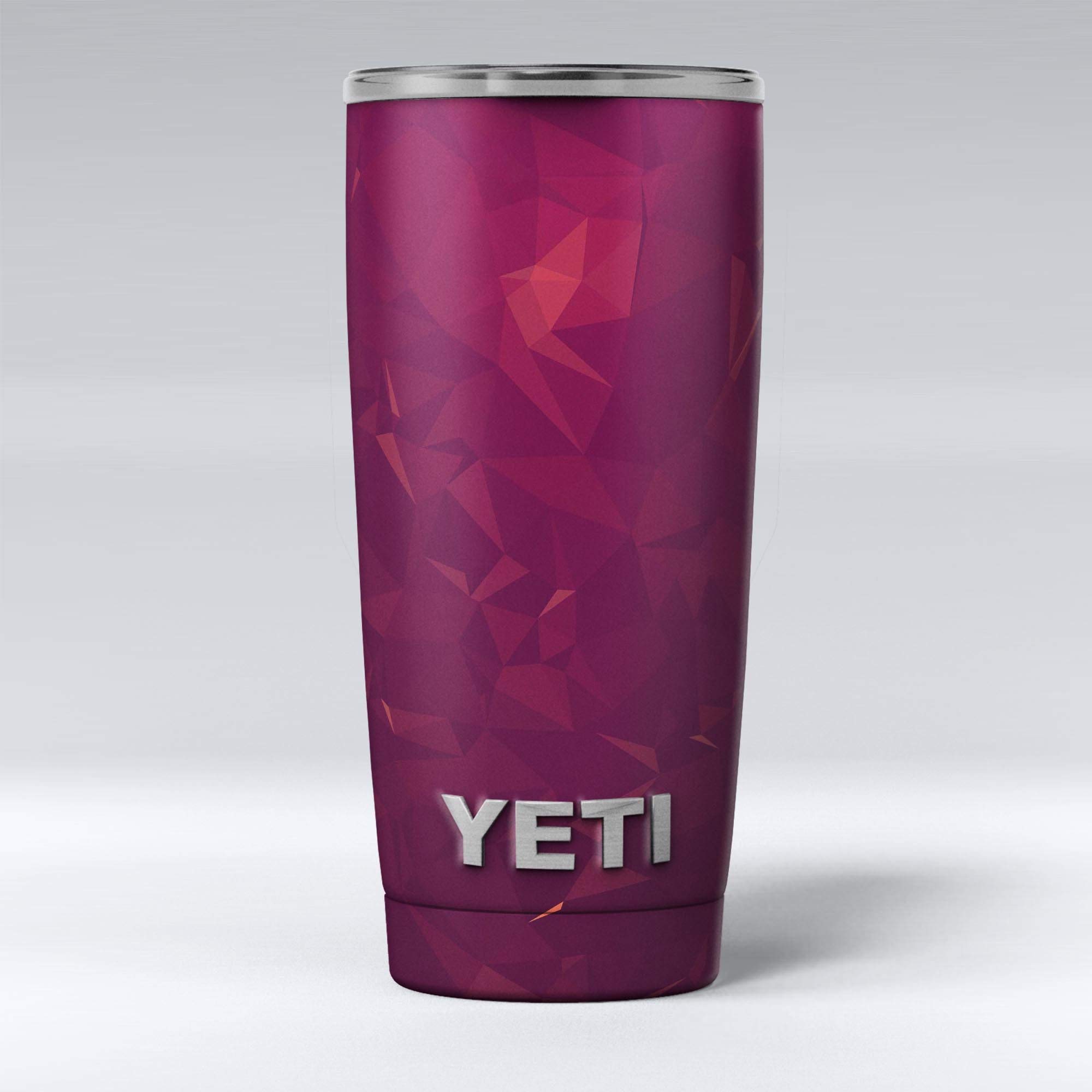 Design Skinz Dark Pink Geometric V3 - Skin Decal Vinyl Wrap Kit Compatible with The Yeti Rambler Cooler Tumbler Cups