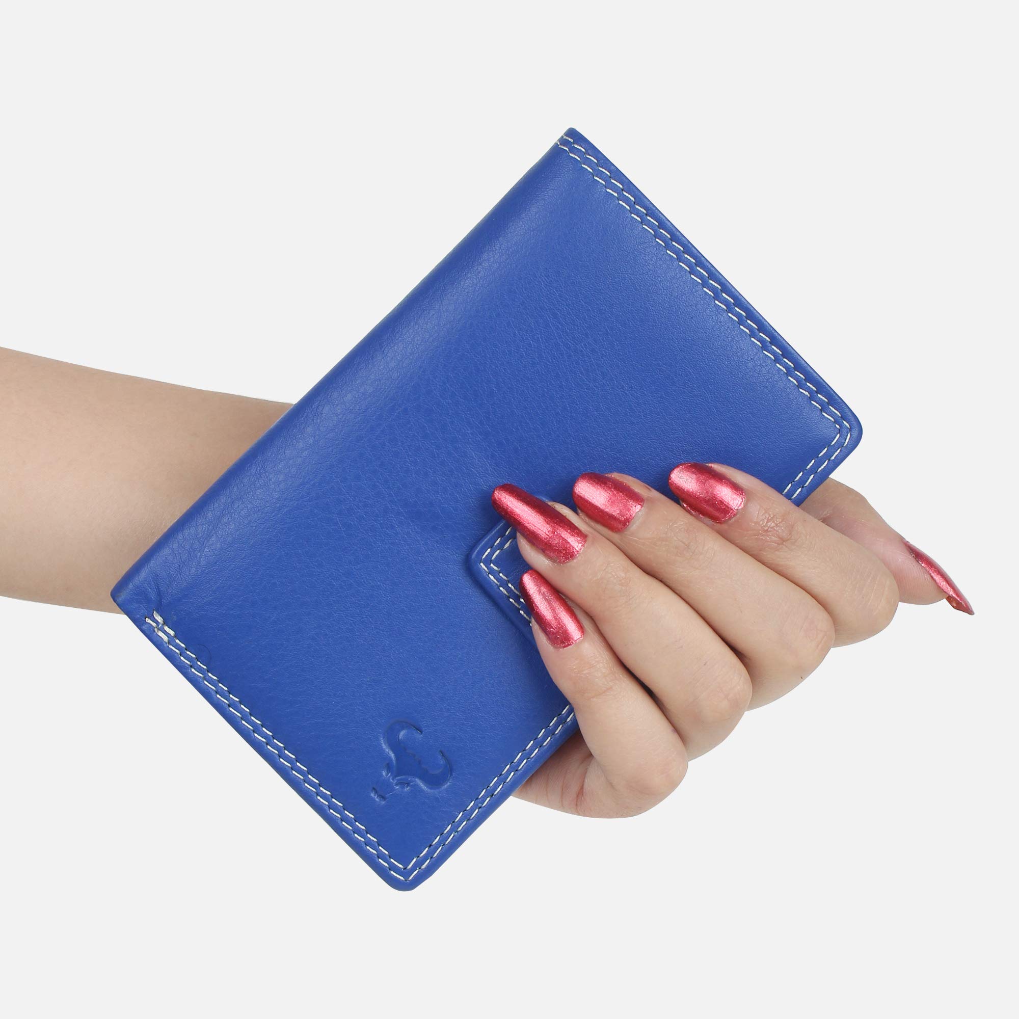 ALPHAHIDE Genuine Leather Wallet for Women - RFID Blocking Ladies Wallet - Multi Coloured Purse - Credit Card holder with Zip Coin Pocket - Gift Boxed