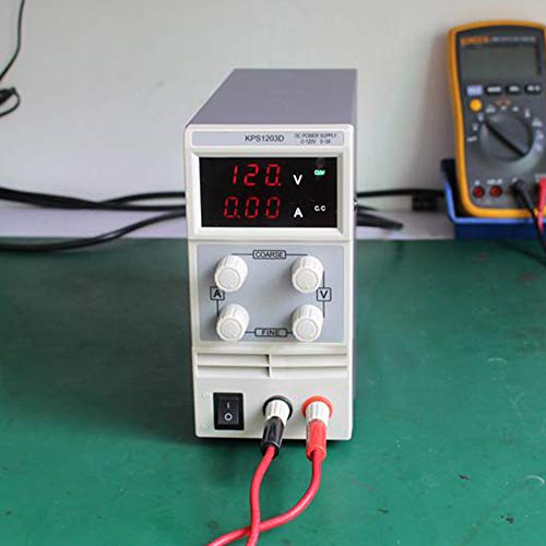 KPS1203D DPS305U Adjustable Switch DC Adjustable Power Supply 4-Digital LED Display AC110V for Lab, Automobile Battery Charger, DIY Tool, Repair, Research (KPS1203D)