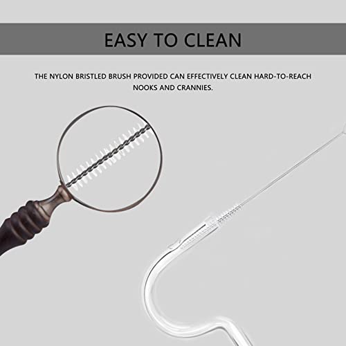 4 Pcs Anti Wrinkle Straw, Reusable Glass Drinking Flute Straw for Engaging Lips Horizontally to Prevent Lip Wrinkles & Vertical Lip Lines, High Borosilicate Cured Glass Straw for Beverages