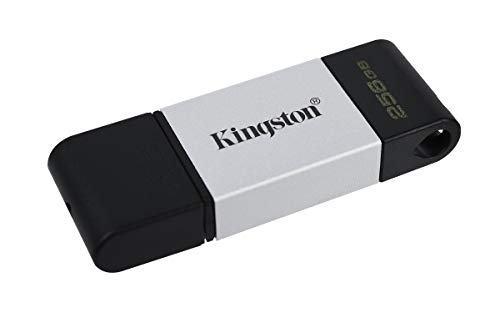 Kingston DataTraveler 80 256GB USB Type-C Flash Drive (DT80/256GB), Metal