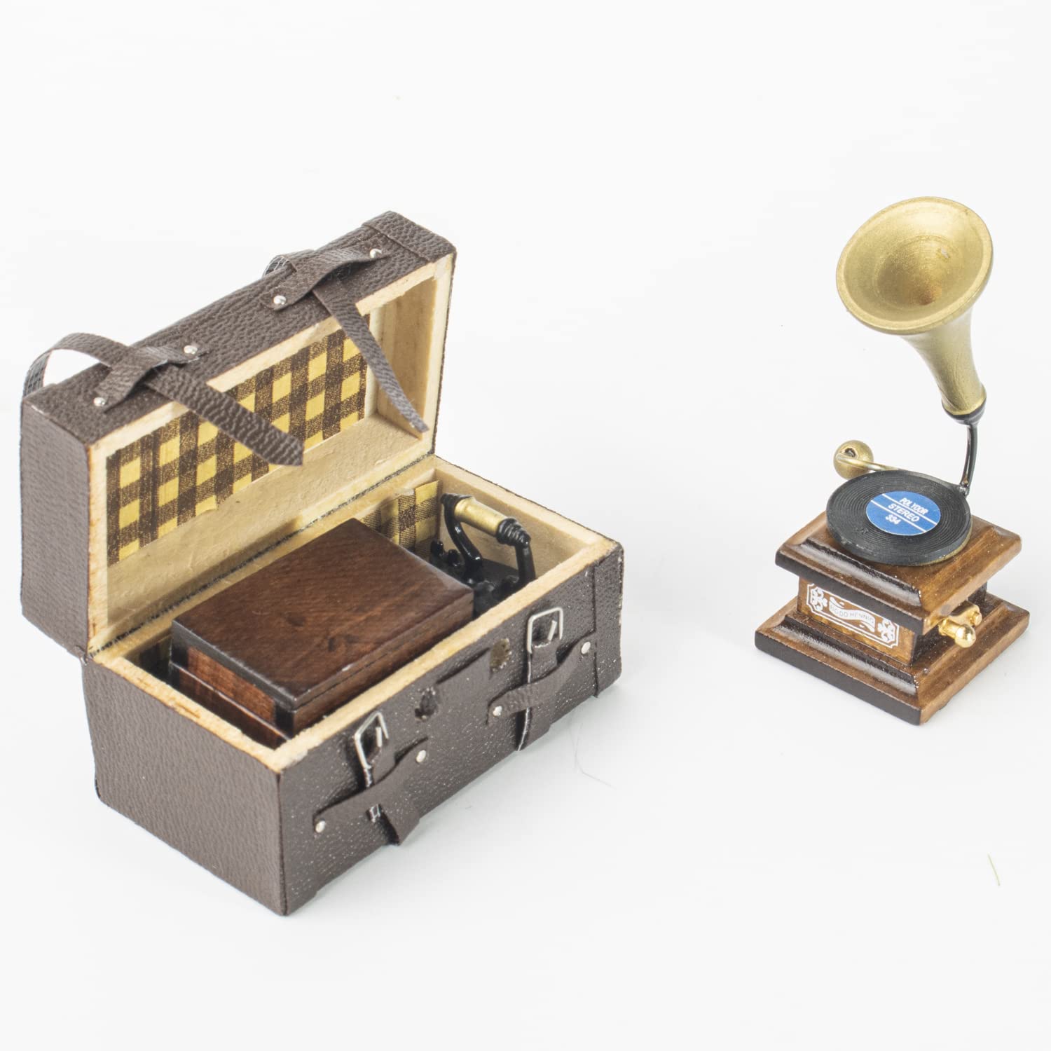 5 Pieces Miniature Furniture Set for 1/12 Scale Set (Vintage Style)