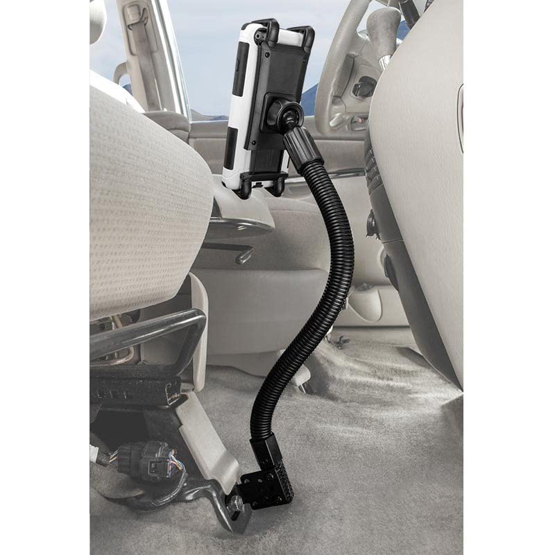 Arkon Mounts - Car Seat Rail Phone or Tablet Mount | Flexible Positioning | 22" Gooseneck | 360° Adjustability | Tablet Holder fits iPhone, Galaxy, Note and more | Up to 8" Screen Size