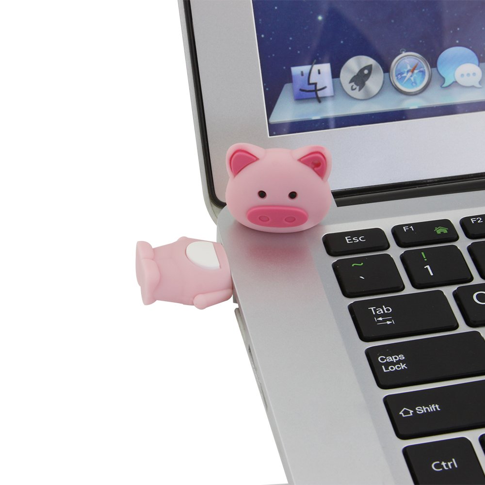 128GB USB Flash Drive, Cute Pink Pig Shaped Thumb Drive, Novelty USB Stick for Data Storage and Backup, Funny Flash Drive for PC/Tablets/Mac/Laptop