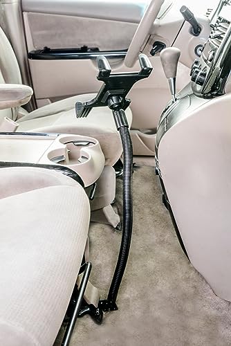ARKON Mounts - Car Tablet Mount with 22-inch Arm and Seat Rail Attachment | Gooseneck Tablet Holder | Aluminum Construction | Ideal for Cars and Trucks