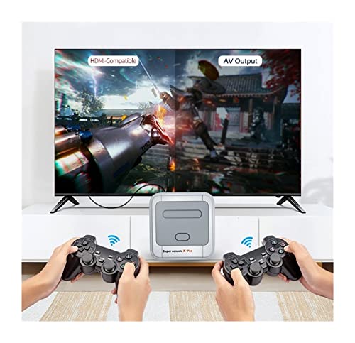 256GB X PRO Retro Game Console with 117,000+ Games, Dual System, Video Game Console for 4K HD TV, 2 Controllers, WiFi/LAN, Great Gift for Friends