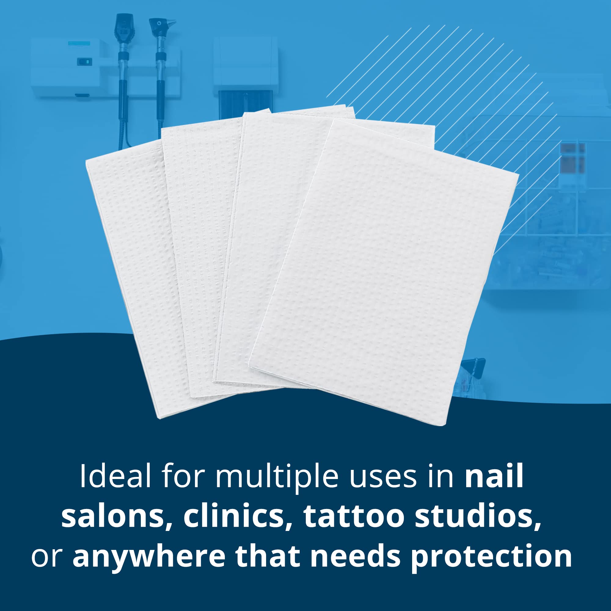 Avalon Papers Professional Towels, White, 13" x 18" (Pack of 500) - Waffle Embossed - 2-Ply Tissue - Dental Consumables (1000)