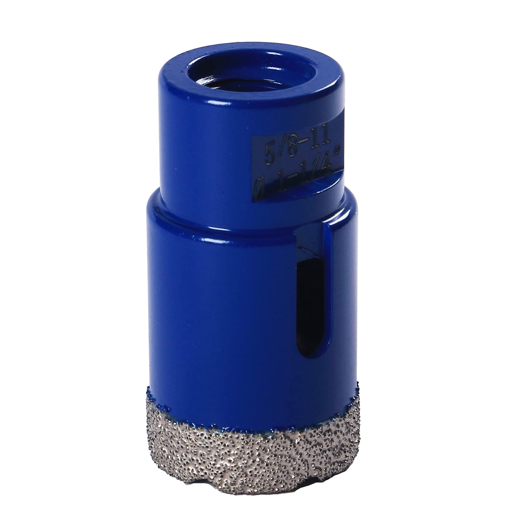 Diamond Hole Saw for Angle Grinders Masonry Concrete Granite Quartz Porcelain Ceramic Tile Hole Saw Brick 5/8"-11 Threaded Connection Heavy Duty Diamond Core Hole Saw Dry (1-1/4 inch)