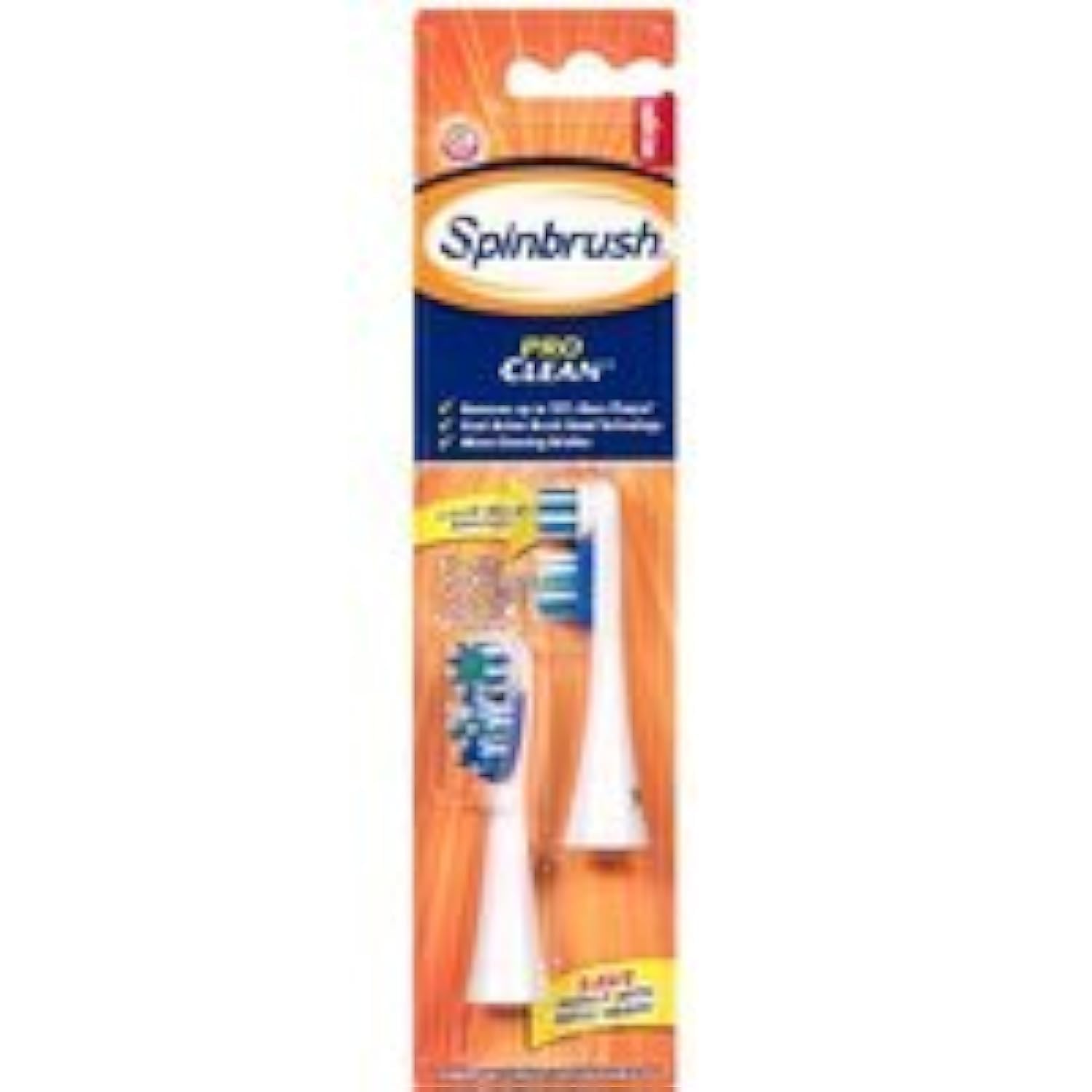 Arm & Hammer Spinbrush Pro Clean Medium Powered Toothbrush Replacement Heads (Pack of 2 Heads)