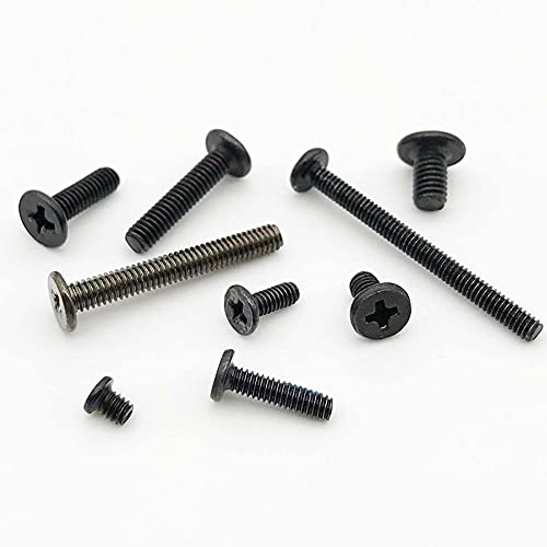25pcs M2 M2.5 M3 Carbon Steel Cross Phillips Ultra Thin Wafer Low Flat Head Screw Bolt for Laptop Notebook Computer Phone (Color : Silver_6MM_M2.5)