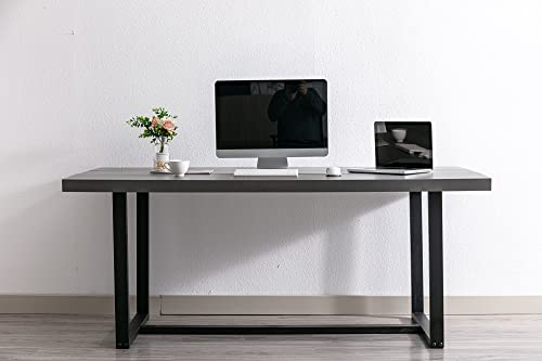 72” Kitchen & Dining Room Tables for 6-8 Person, Modern Farmhouse Rectangular Dining Table 72 with Metal Frame, 36 by 72 Dining Room Table for Home Office Furniture