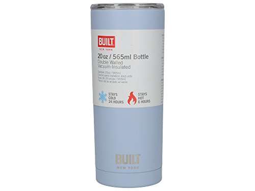 BUILT Stainless Steel Vacuum-Insulated Thermal Travel Cup, 565 ml (20 fl oz) - Arctic Blue
