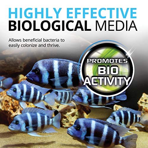AquaClear Fluval Water Polishing Pad for 304/305/404/405 Models (6 Pack) with Fluval Biomax Bio Rings - 500 grams/17.63 Ounces