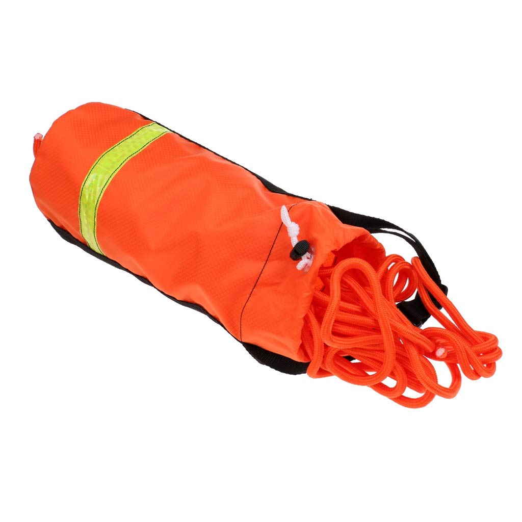 16/21/31 Reflective Water Floating Life Line Rescue Throw Rope Bag Water Sports Kayaking Boating Rafting Accessory (Color : Orange 16m)