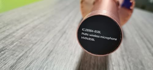Alversun Wireless Karaoke Microphone for Kids, Bluetooth Karaoke Microphone Portable Handheld Singing Karaoke Mic Speaker Gifts for 3 4 5 6 7 Years Old Toys Girl Boy, Rose Gold