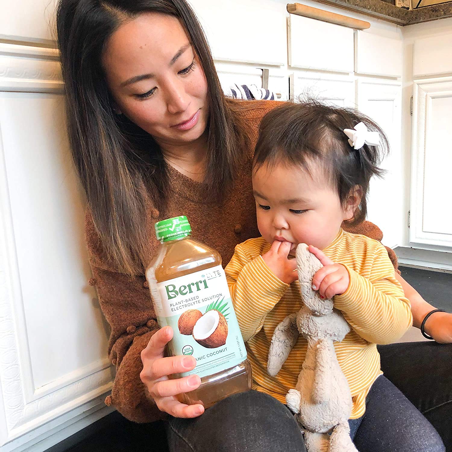 Berri Lyte Plant Based Organic Electrolyte Solution – Pediatric Rehydration Drink – Natural Sugar Coconut Flavor, 1 L, 2 ct