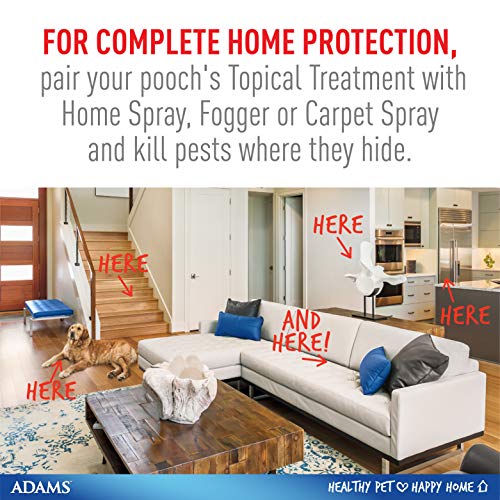 Adams Plus Flea and Tick Spot On for Dogs, Small Dog Flea Treatment, 5-14 Pounds, 3 Month Supply