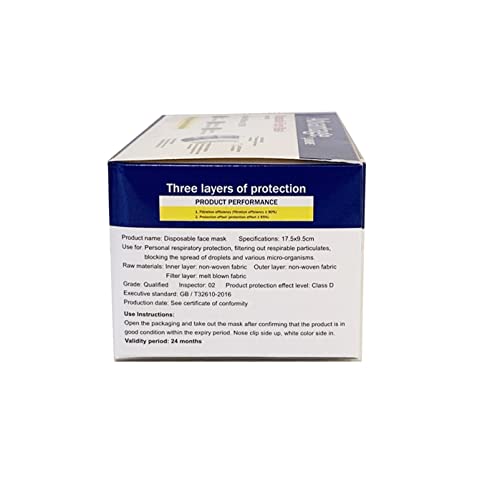 Lanswe Advantage Disposable Masks (2,000 pack) 3-Ply Disposable Face Masks with Elastic Earloops - Volume Pricing