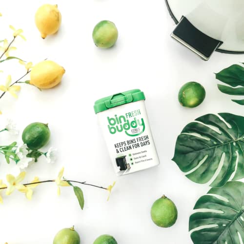 Bin Buddy Fresh Citrus, 450g, Pack of 6, Bin Freshener Deodoriser Powder, Leaves Your Bin Smelling Great, Suitable for Indoor and Outdoor Bins