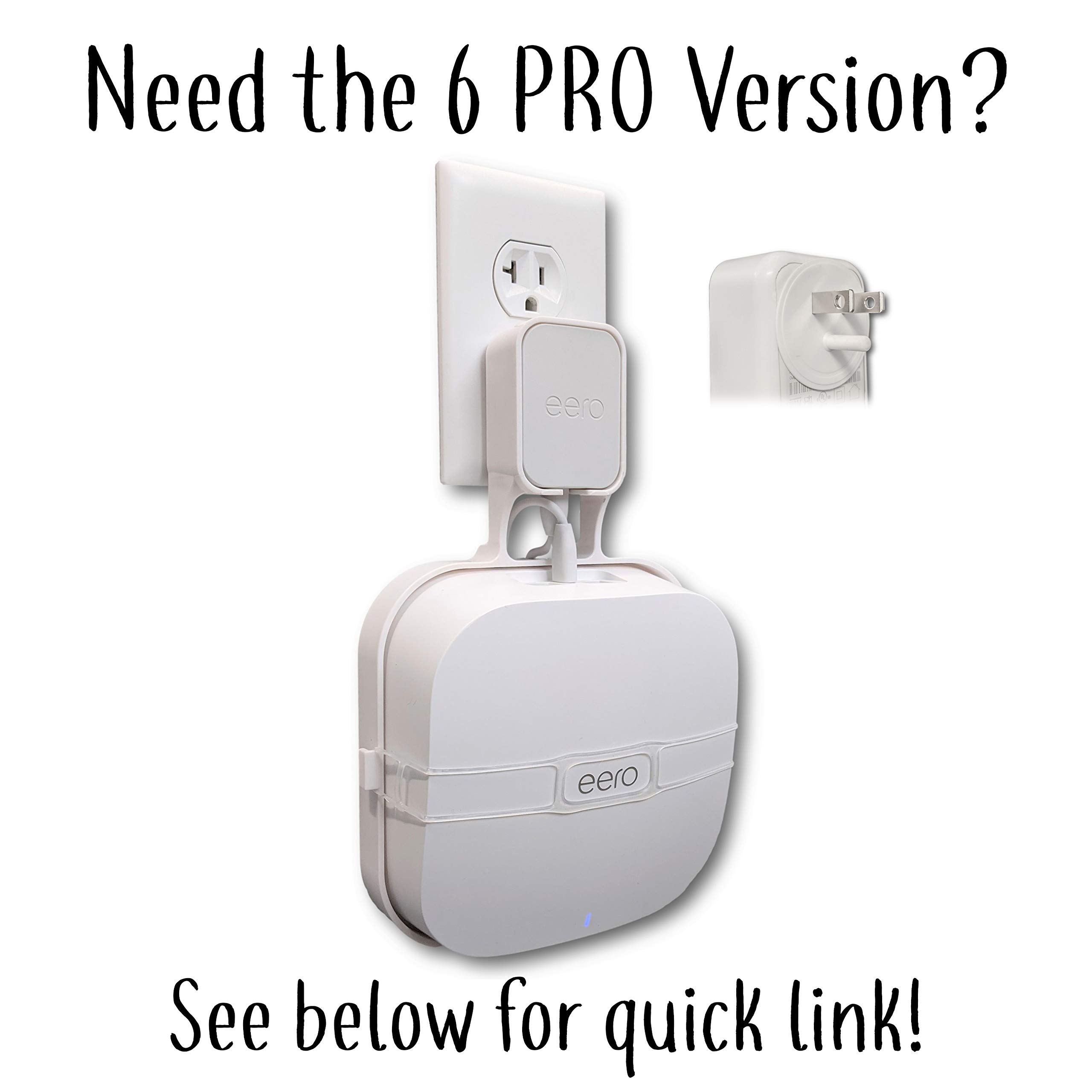 The Eero Genie for eero 6, 6+, and Mesh Wi-Fi: Wall Mount Outlet Holder Stand | Lowest Profile | Open Access | Multiple Install Options | Horizontal Outlets | Design Winner! (1-Pack)