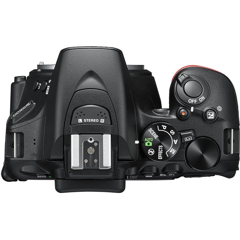 Nikon D5600 24.2MP DSLR Digital Camera (Body Only) (1575) Deluxe Beginner Bundle Kit -Includes- Sandisk 64GB SD Card + Large Camera Gadget Bag + Spare Battery + Deluxe Cleaning Kit + More