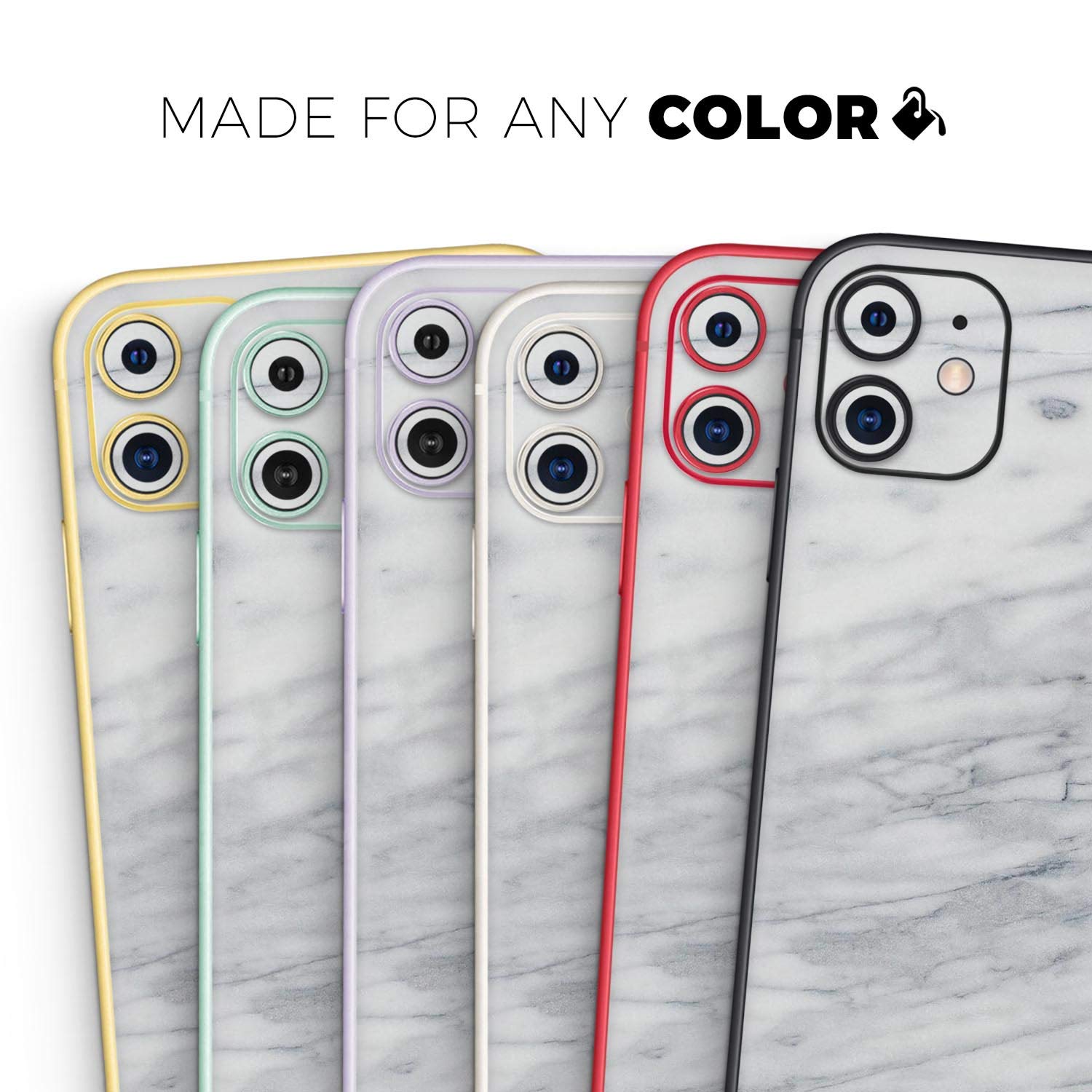 Design Skinz White & Grey Marble Surface V2 - DesignSkinz Protective Vinyl Decal Wrap Skin Cover Compatible with The Apple iPhone 11 Pro (Full-Body, Screen Trim & Back Glass Skin)