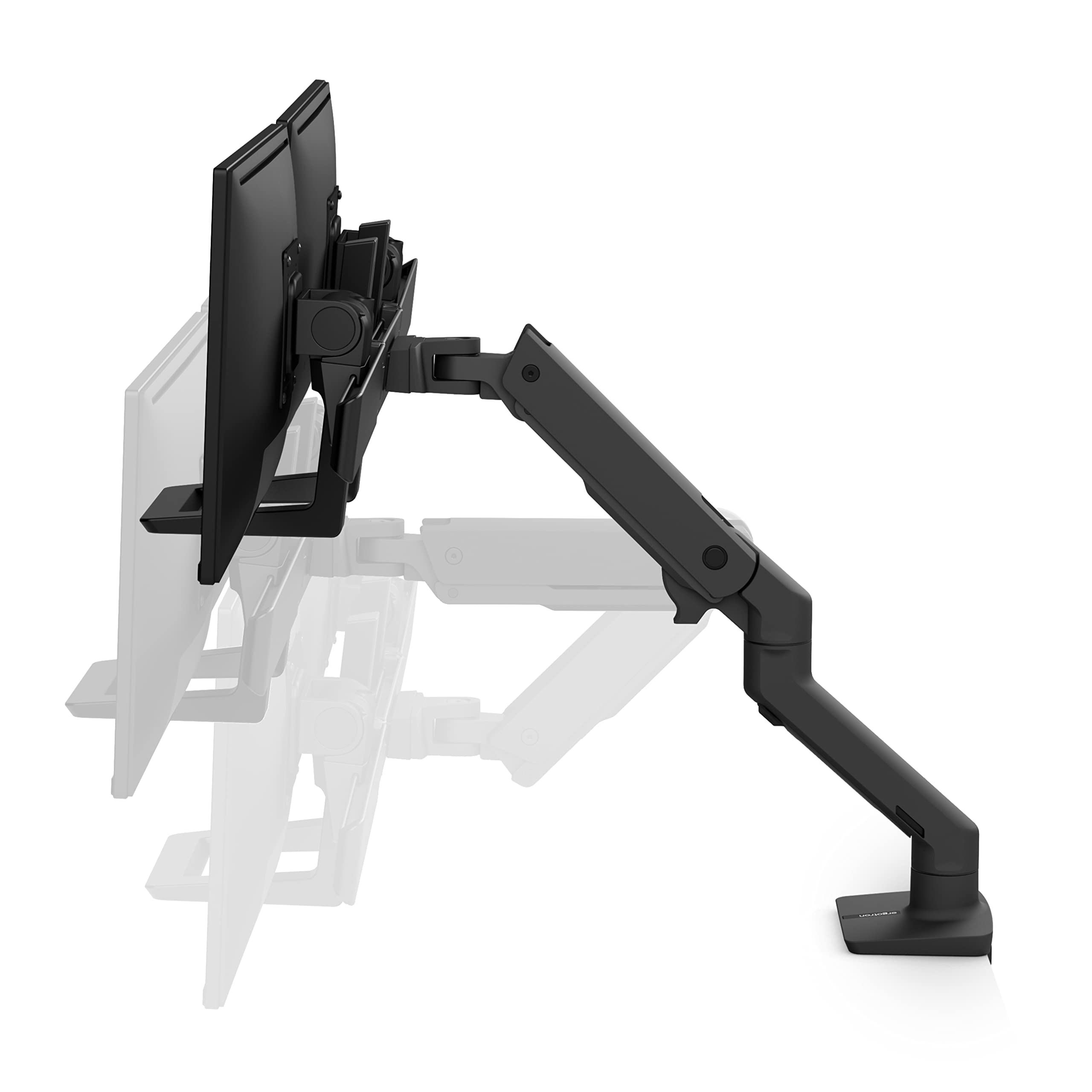 Ergotron – HX Dual Monitor Arm, VESA Desk Mount – for 2 Monitors Up to 32 Inches, 5 to 17.5 lbs Each – Matte Black