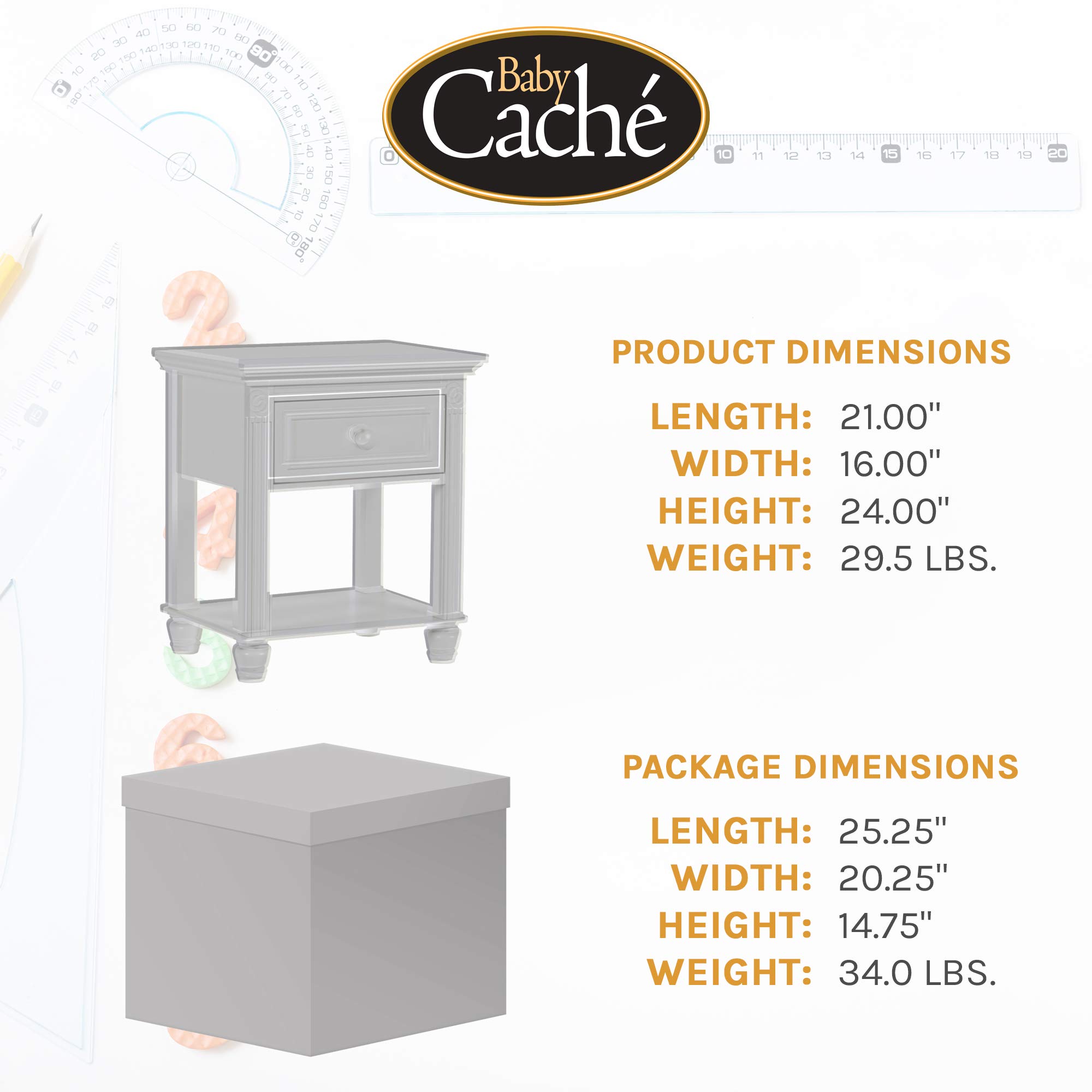Baby Cache Montana Nightstand, Brown Sugar