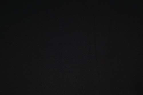 FabricLA DTY Double Brushed Knit Jersey 190 GSM - 58/60" Inches (150 CM) Wide - Soft Polyester Spandex Fabric - 2 Way Stretch Knit Fabric - Black, 1 Continuous Yard